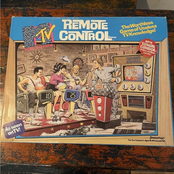 Pressman | Games | 989 Vintage Mtv Remote Control Trivia Board Game ...